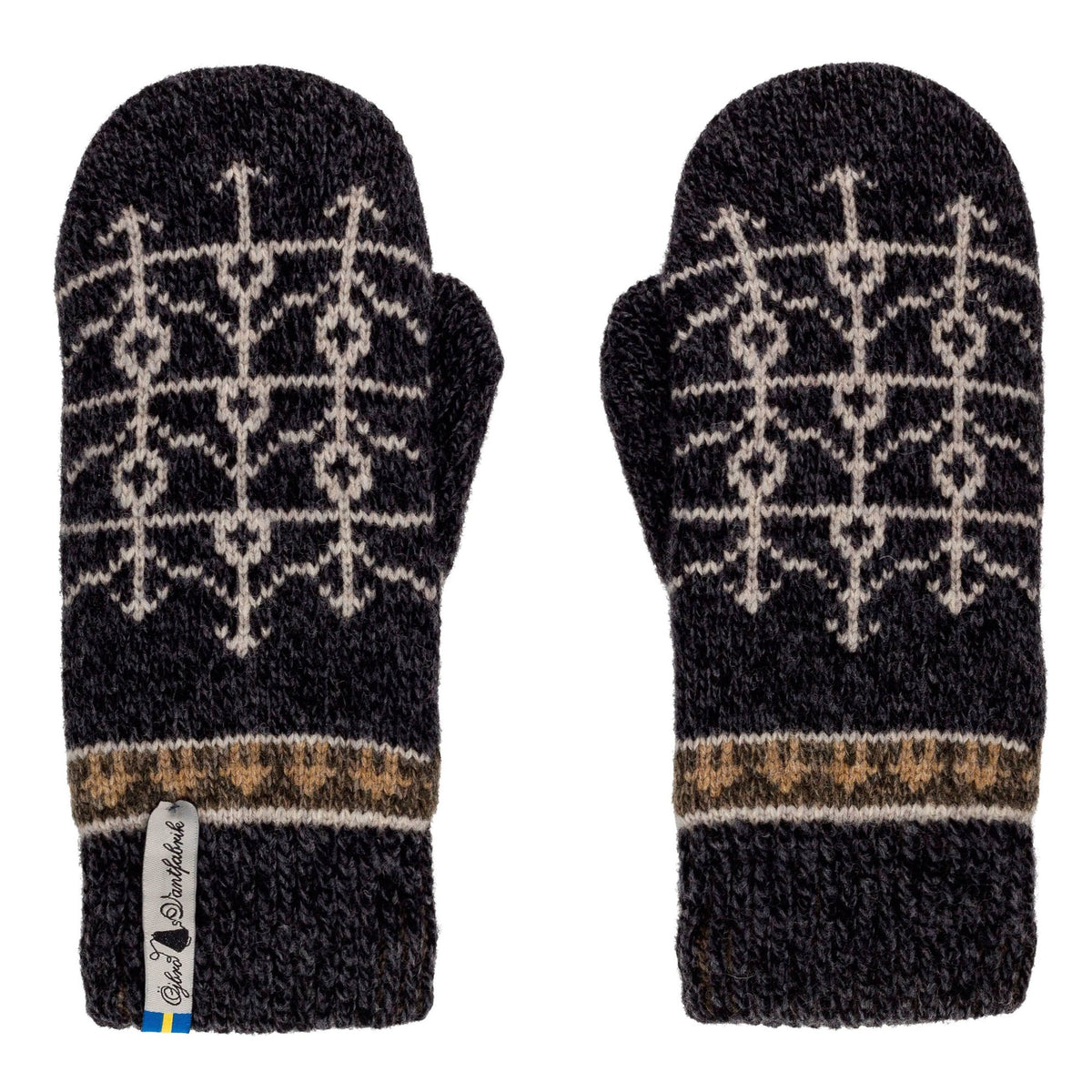 Eksharad Pattern Swedish Mittens Ojbro Vantfabrik - 100% Merino Wool ...