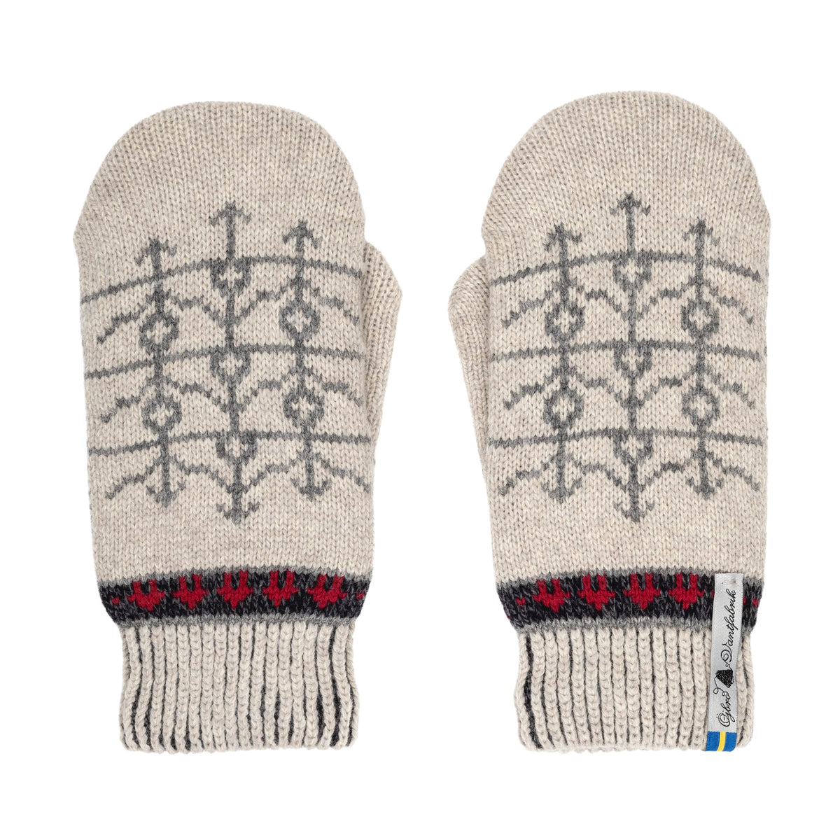 Eksharad Pattern Swedish Mittens Ojbro Vantfabrik - 100% Merino Wool ...
